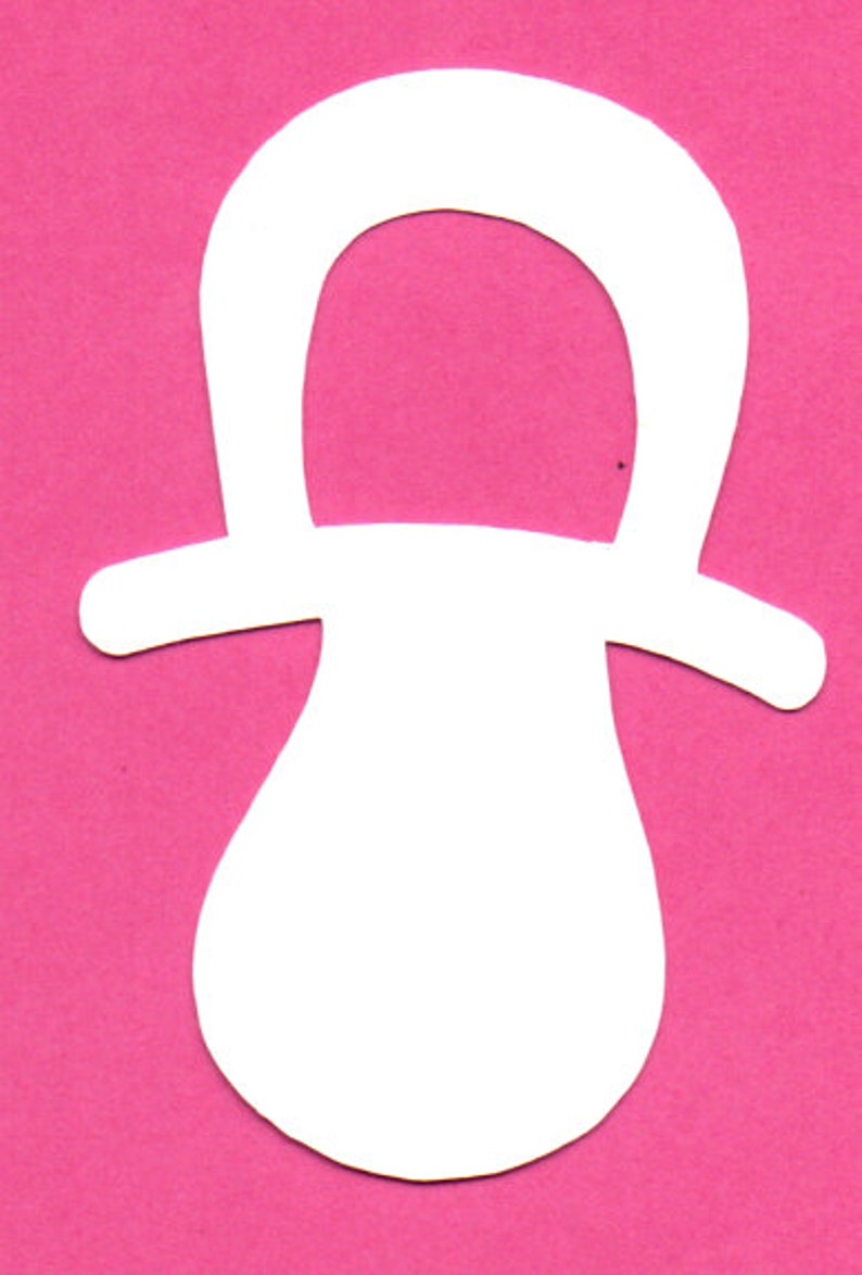 25 Pack Paper Baby Shower Pacifier Shape Baby Pacifier Cut - Etsy