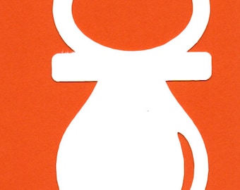 25 Pack Paper Baby Bottle Shape, Baby Bottle Cut Out Die, Cardstock ...