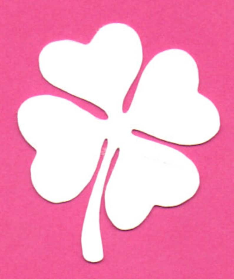 25 Pack Paper Four - Leaf Clover Shape, Flower Cut Out Die, Cardstock ...