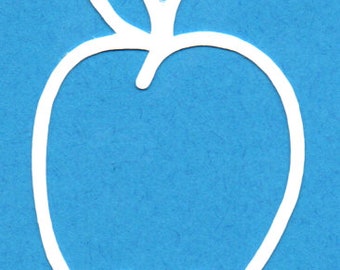 25 Pack Paper Apple Shape, Fruit Cut Out Die, Cardstock Apple, DIY ...