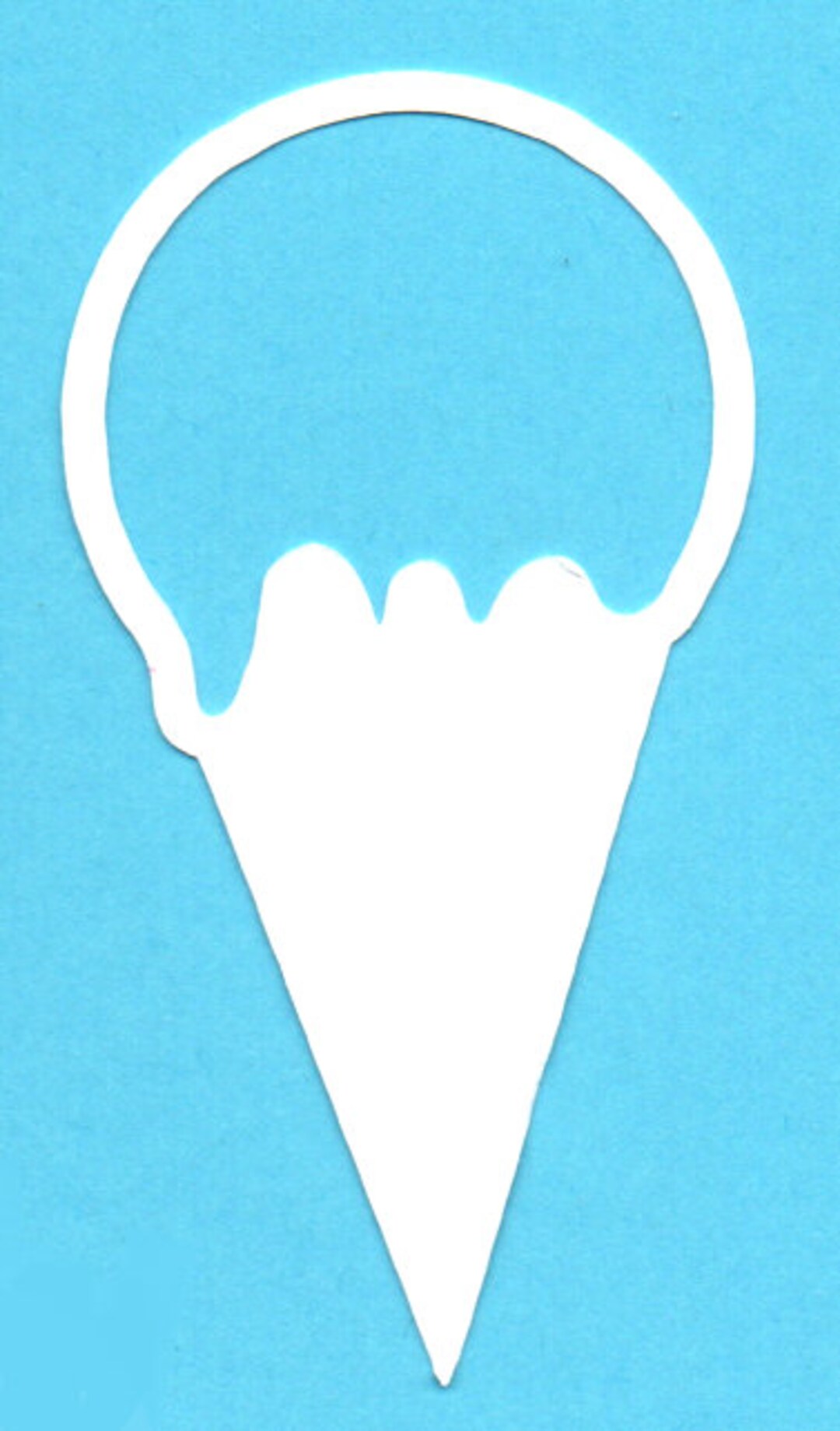 25 Pack - Paper Ice Cream Cone Shapes, Ice Cream Cut Out, Cardstock Ice ...