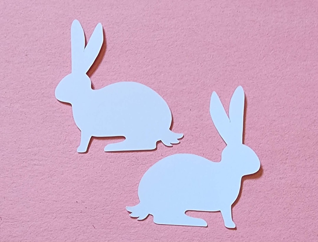 25 Pack - Paper Rabbit Bunny Shapes, Cut Out Bunny, Cardstock Easter ...