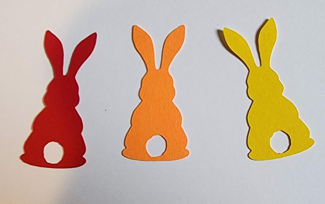 25 Pack - Paper Bunny Shapes, Cut Out Bunny, Cardstock Easter , DIY ...