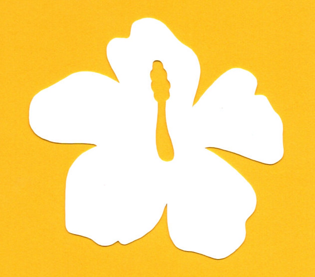 25 Pack Paper Hibiscus Flower Shape, Flower Cut Out Die, Cardstock ...
