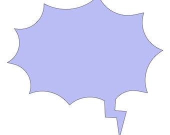 25 Pack - Paper Word Speech Bubble Shapes, Cut Out Bubble, Cardstock ...