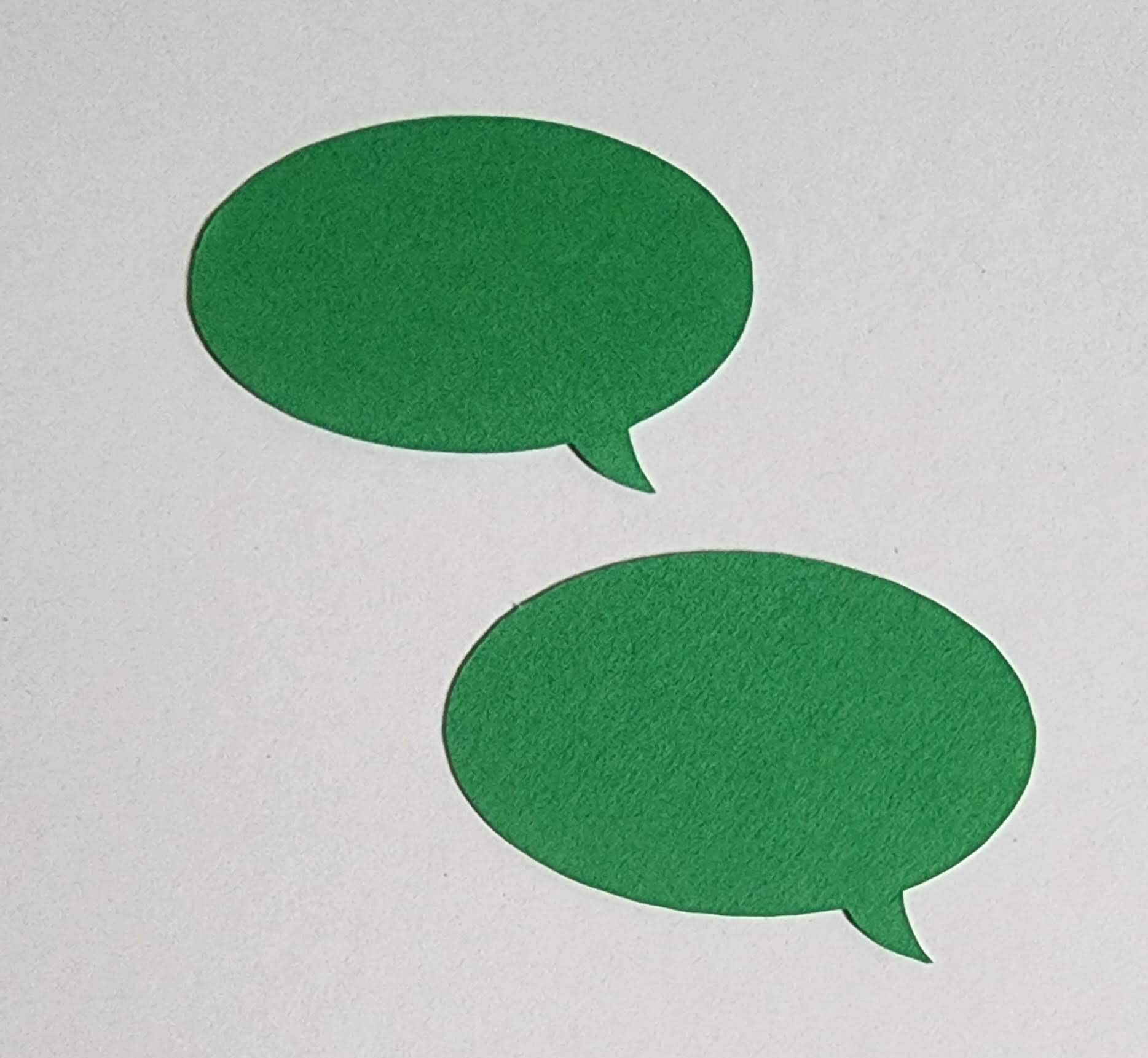 25 Pack - Paper Speech Bubble Shapes, Cut Out Bubble , Cardstock , DIY ...