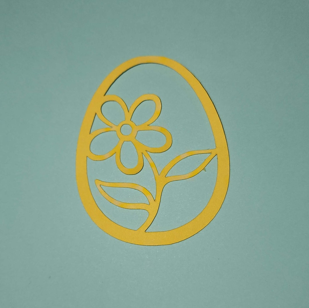 25 Pack Flower Easter Egg Shapes, Cut Out Bunny, Cardstock Easter , DIY ...