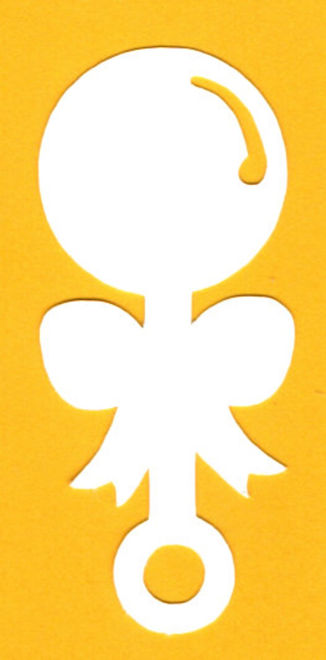 25 Pack Paper Baby Shower Rattle Shape, Baby Pacifier Cut Out Die ...