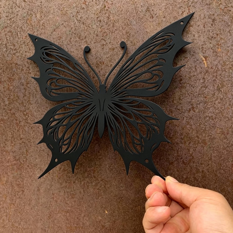 Butterfly Metal Wall Art, Elegant Cutout Iron Decor, Housewarming Gift ...