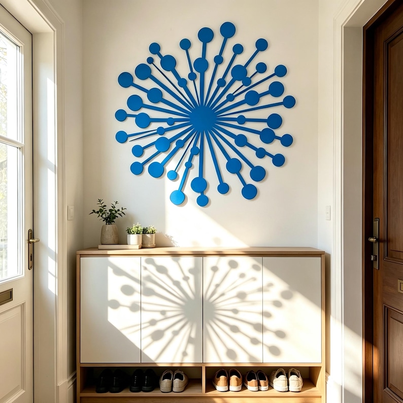 Modern Abstract Dandelion Wall Hanging, Boho Scandinavian Home Accent ...