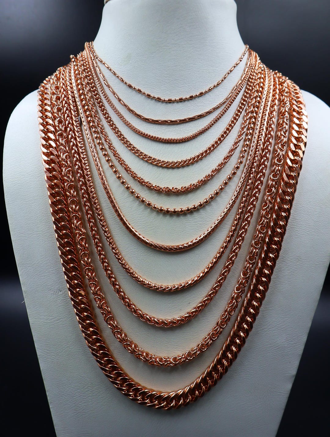 100 % Pure Copper Chain, Copper Chain Link Necklace, Multi Design ...