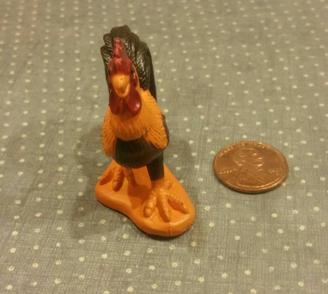 Miniature Rooster / Farm Animal / Chicken / Small Terrarium | Etsy