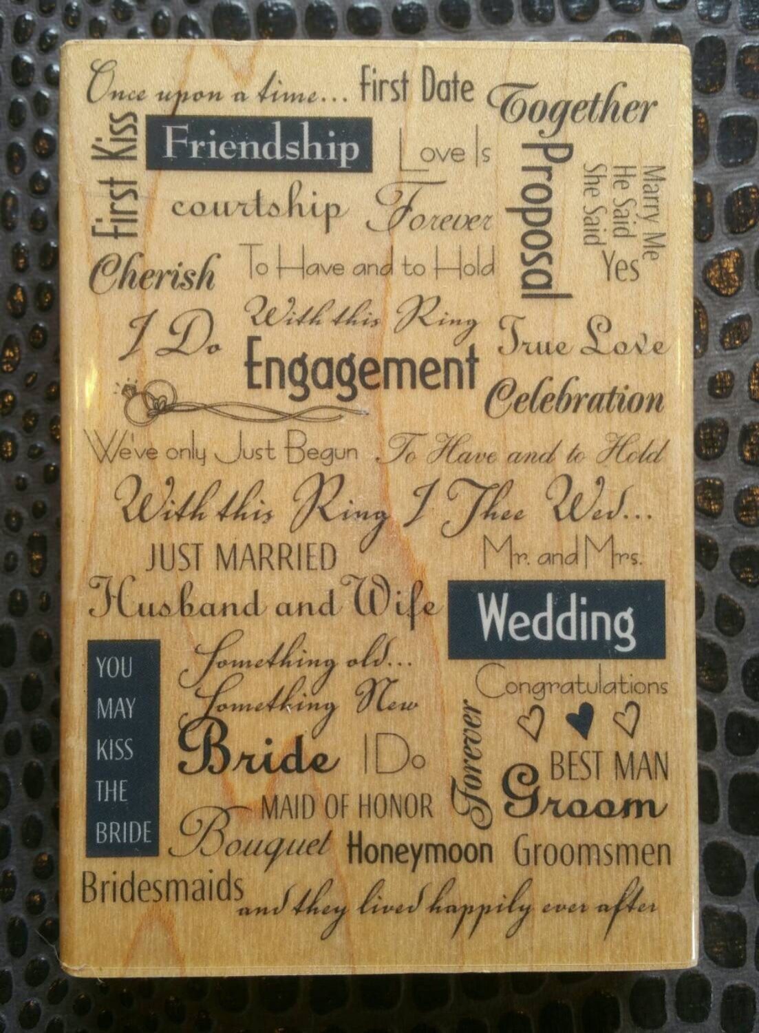 Bridal Rubberstamp / Wood Mounted Rubber Stamp / Wedding - Etsy