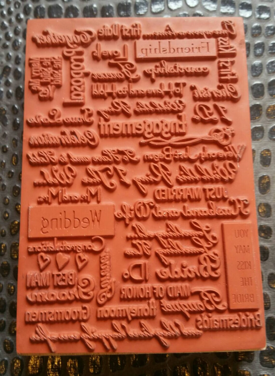 Bridal Rubberstamp / Wood Mounted Rubber Stamp / Wedding - Etsy