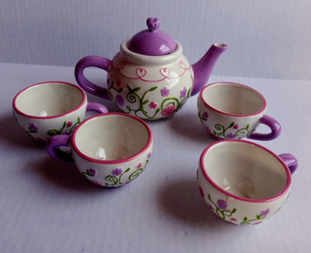 Vintage Miniature Tea Set / Floral Design / Decor / Small Teapot / Tea ...