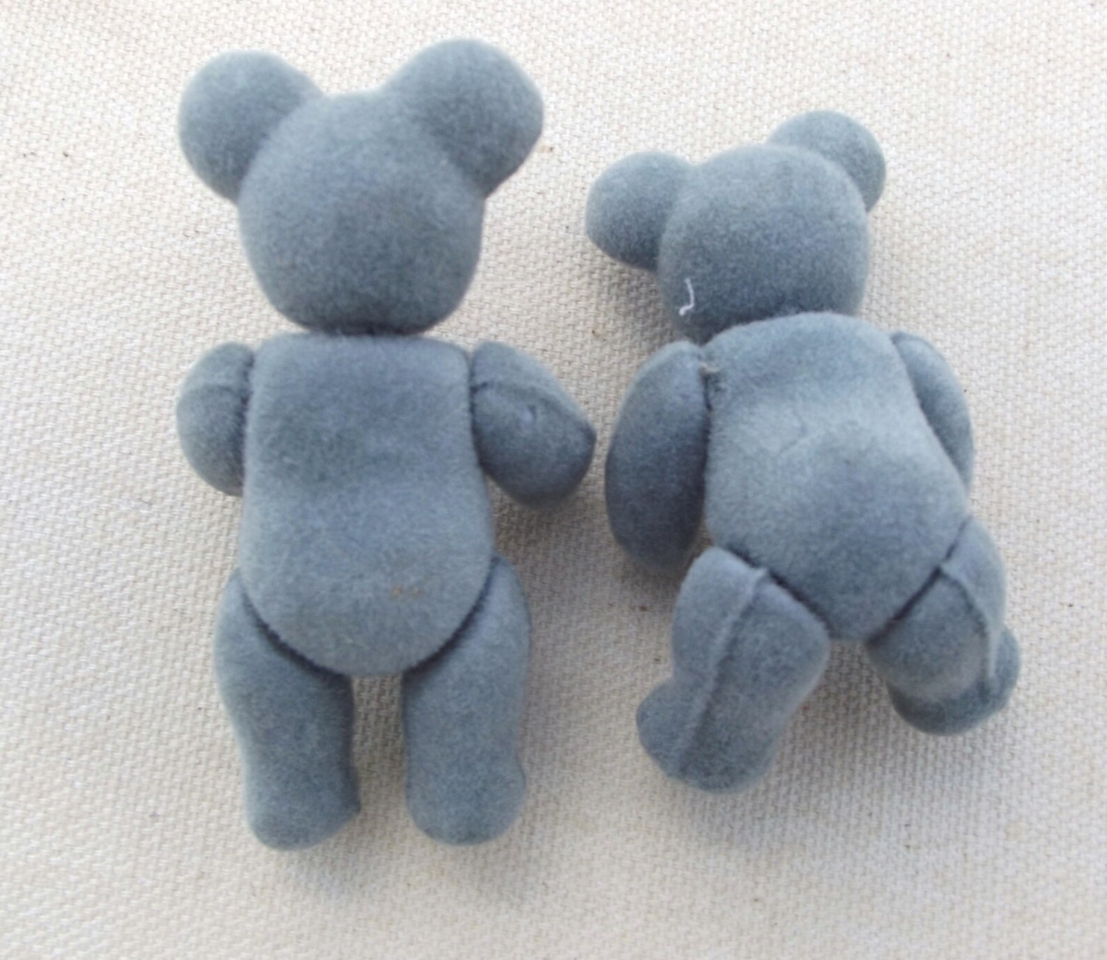 2 Vintage Miniature Flocked Mice / Holiday Decor / Pose-able / - Etsy