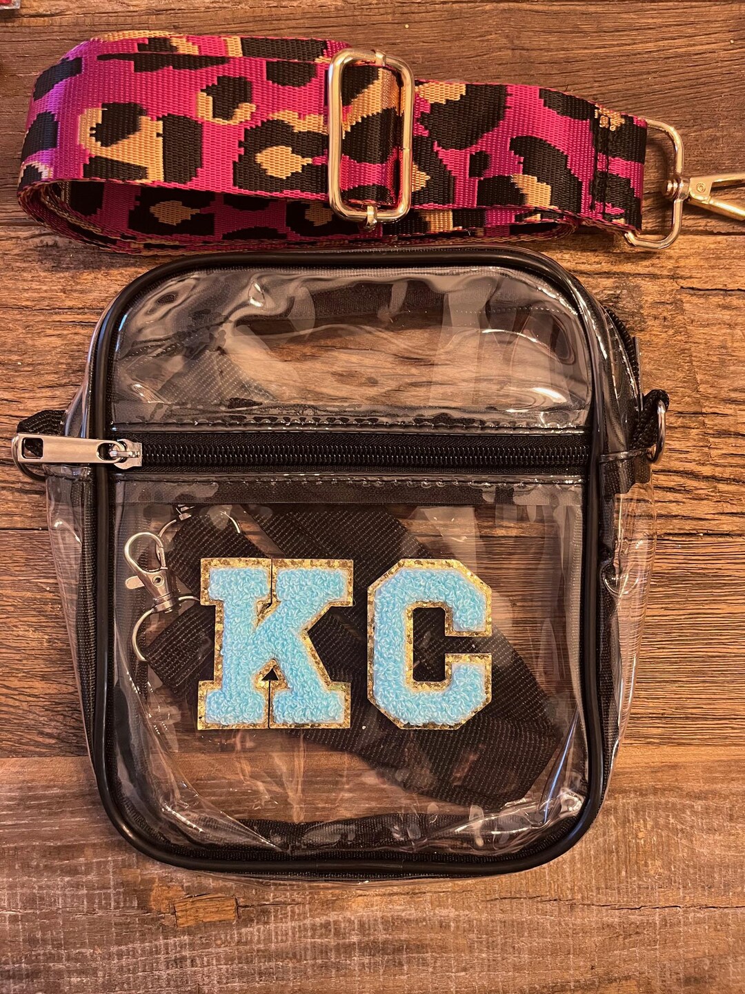 KC Soccer Clear Stadium Bag Strap -leopard Crossbody Strap-clear ...