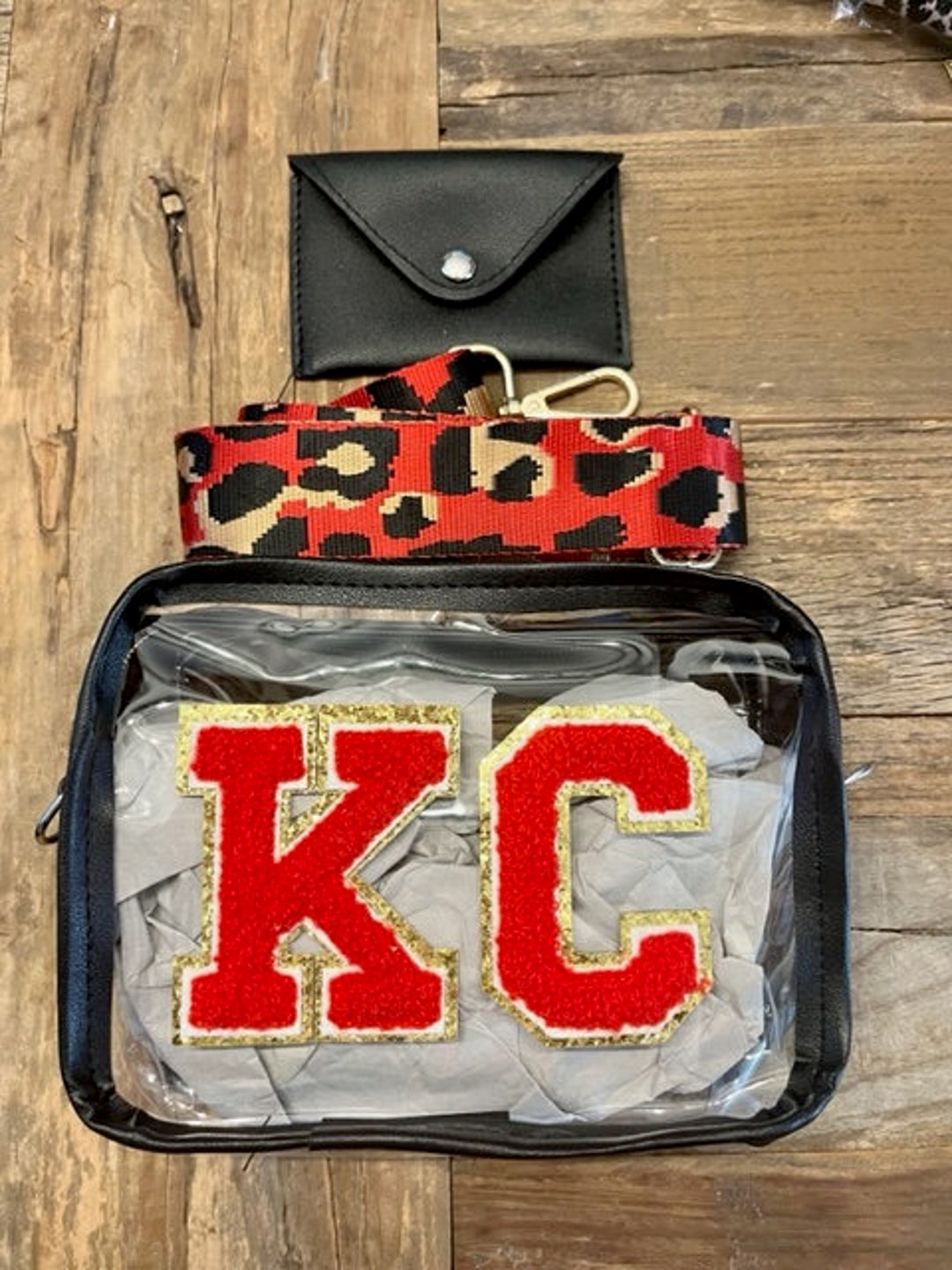KC Clear Stadium Bag-clear Crossbody Purse-game Day Purse-chenille ...