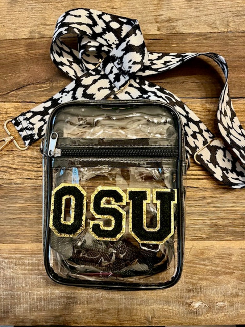 OSU Clear Stadium Bag-clear Crossbody Purse-game Day Purse-chenille ...