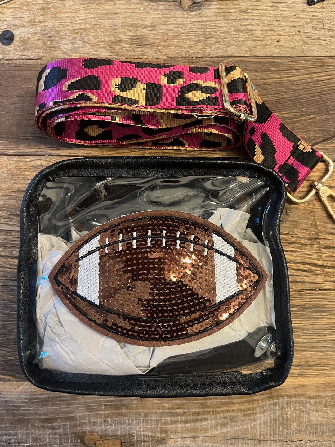 Football Clear Stadium Bag-clear Crossbody Purse-game Day Purse-stadium ...