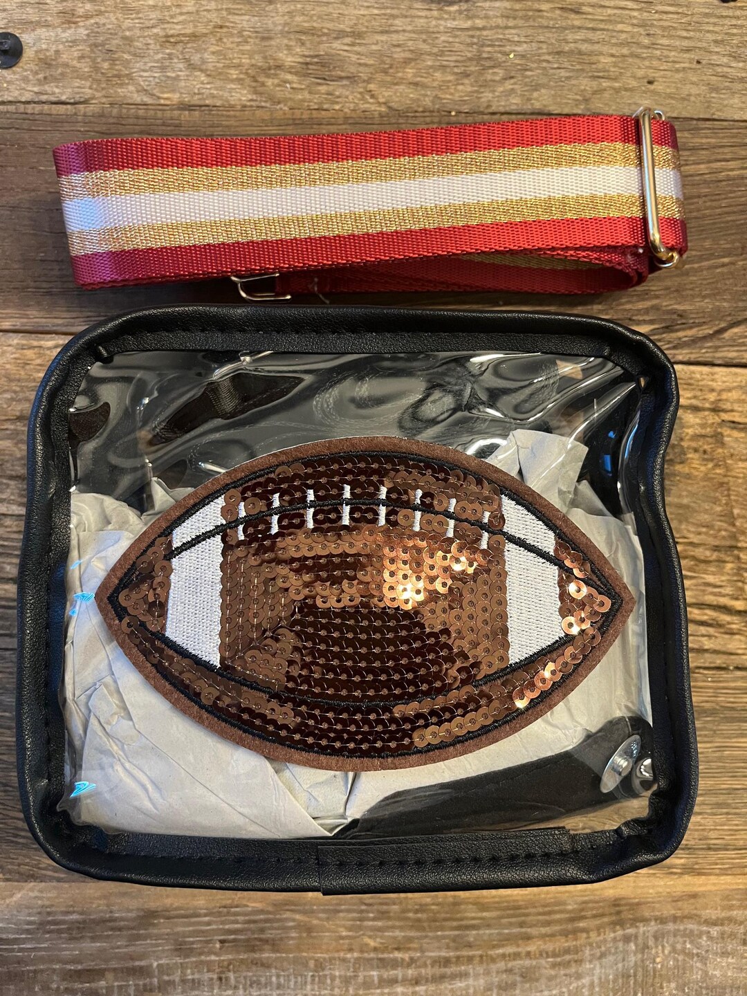 Football Clear Stadium Bag-clear Crossbody Purse-game Day Purse-stadium ...