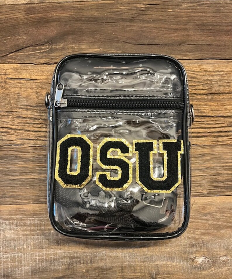 OSU Clear Stadium Bag-clear Crossbody Purse-game Day Purse-chenille ...