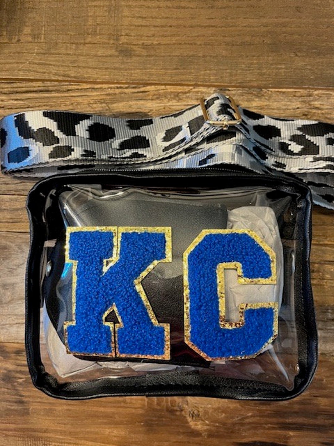 Kansas City Clear Stadium Bag-clear Crossbody Purse-game Day Purse-chenille Patches-adhesive ...