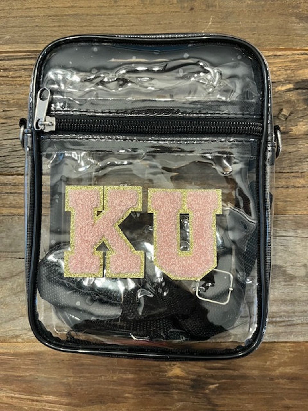 KU Clear Stadium Bag-clear Crossbody Purse-game Day Purse-chenille ...