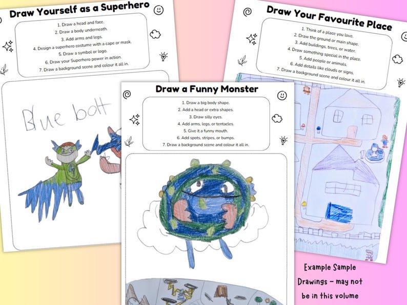Printable Drawing Activities for Kids Vol. 3 | Simple Step-by-step ...