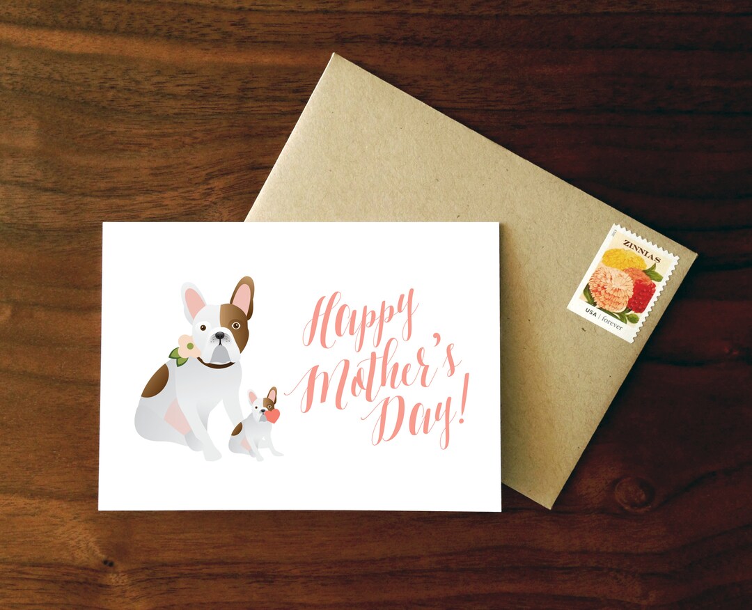 Custom French Bulldog Mother's Day Card - Etsy