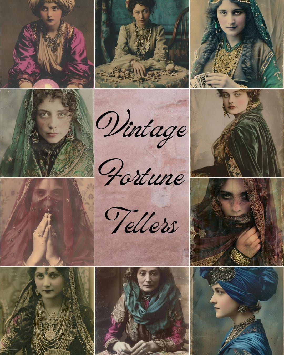 Victorian Fortune Teller Portraits Antique Ephemera Digital Download ...