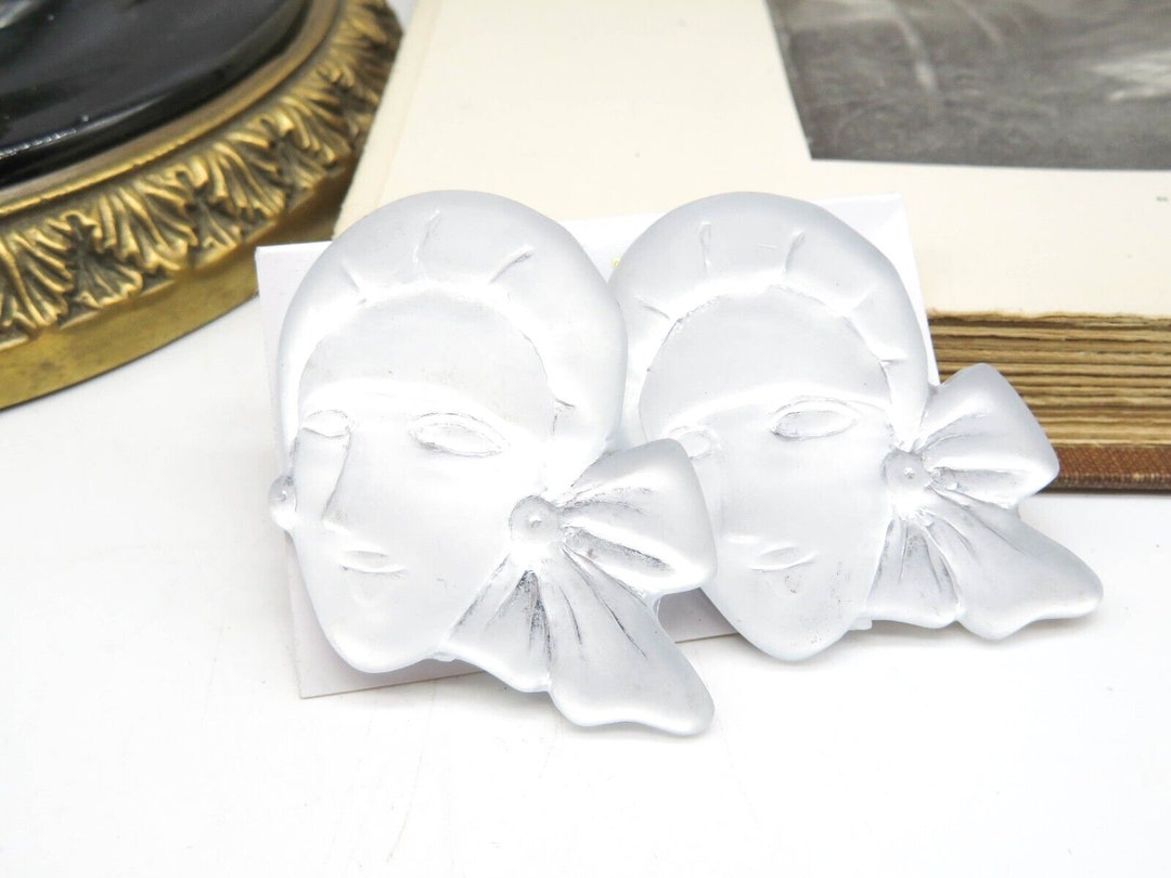 Retro 1980s Crystal-look Frosted Lucite Woman W/ Hat New Old Stock ...