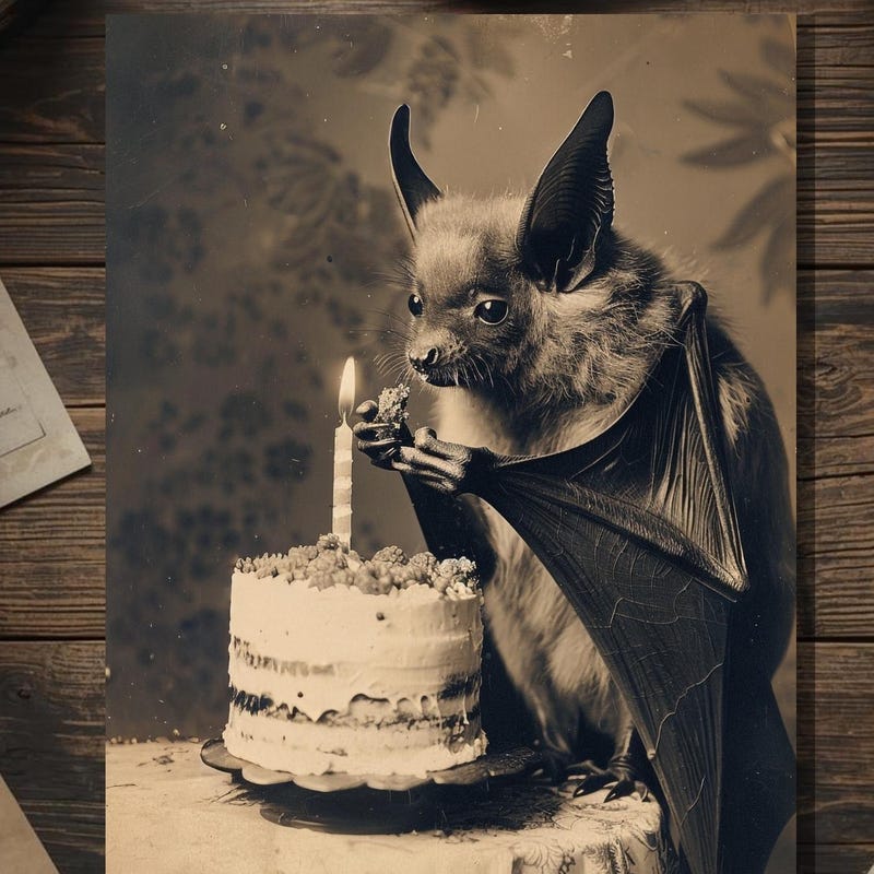 Gothic Cake Card - Etsy
