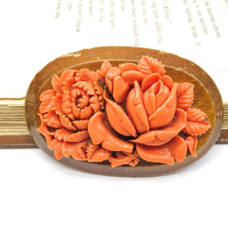 Coral Pin - Etsy