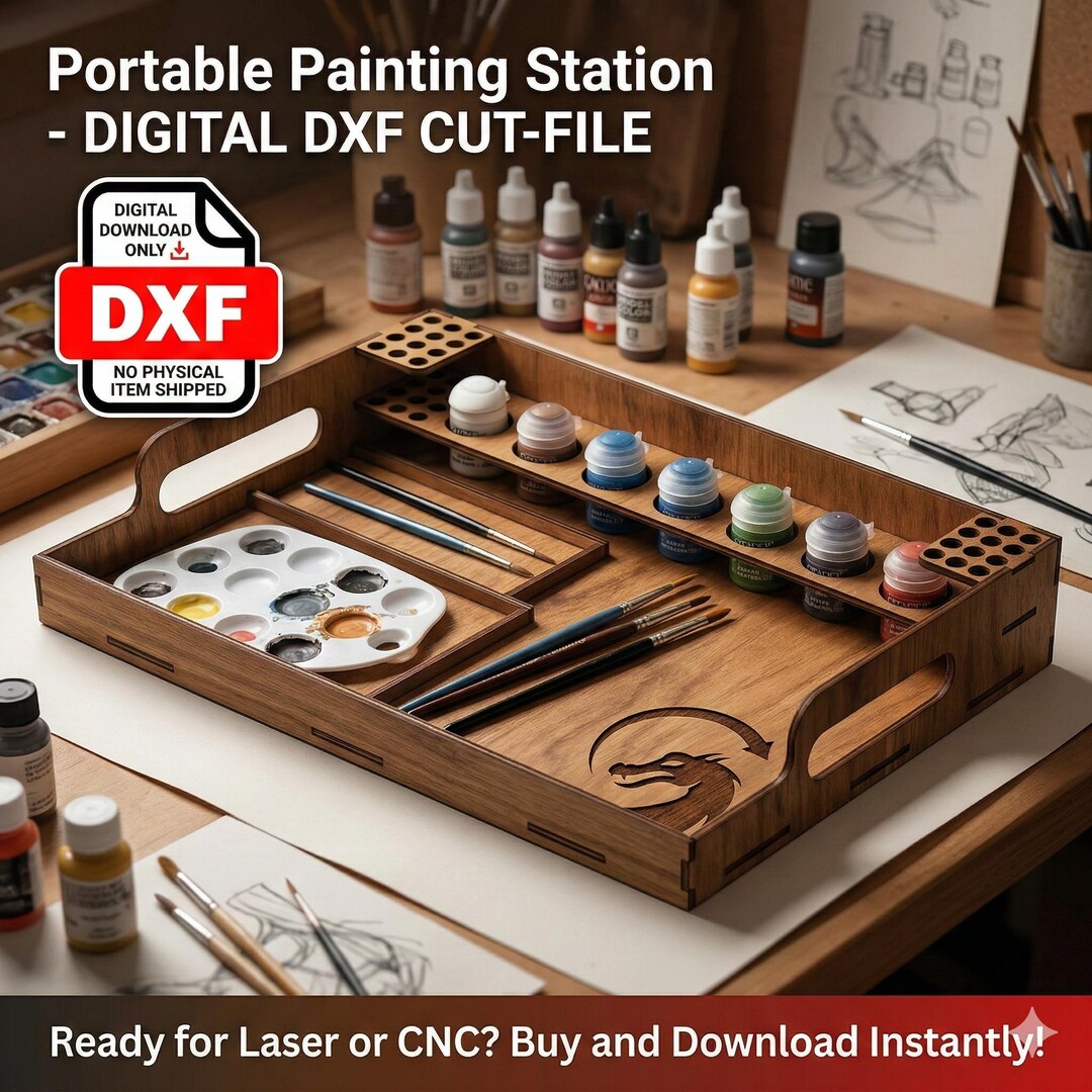 Portable Painting Tray - Dxf - Etsy