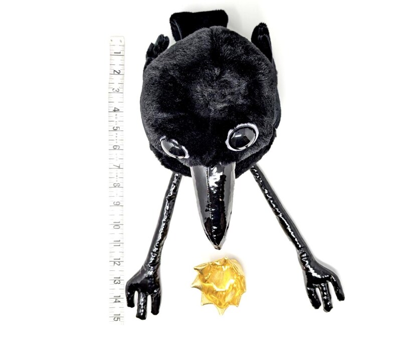 Handmade Plush Crow King: Soft Stuffed Animal With Magnetic Crown - Etsy