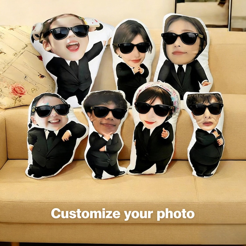 Custom Human Body Pillow, Personalized Face Doll, Velvet Plush ...