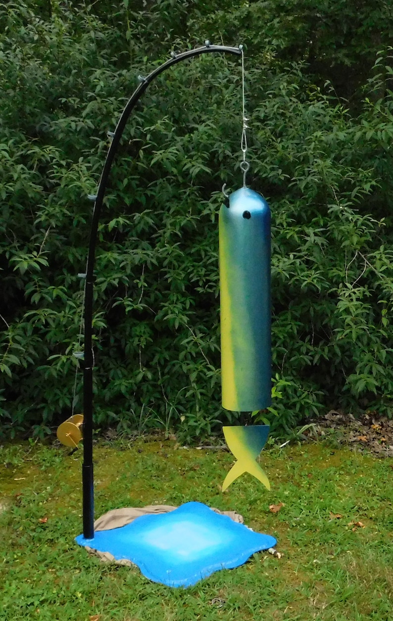 Large Tank Bell Wind Chime or Gong Titled "fish On" - Etsy