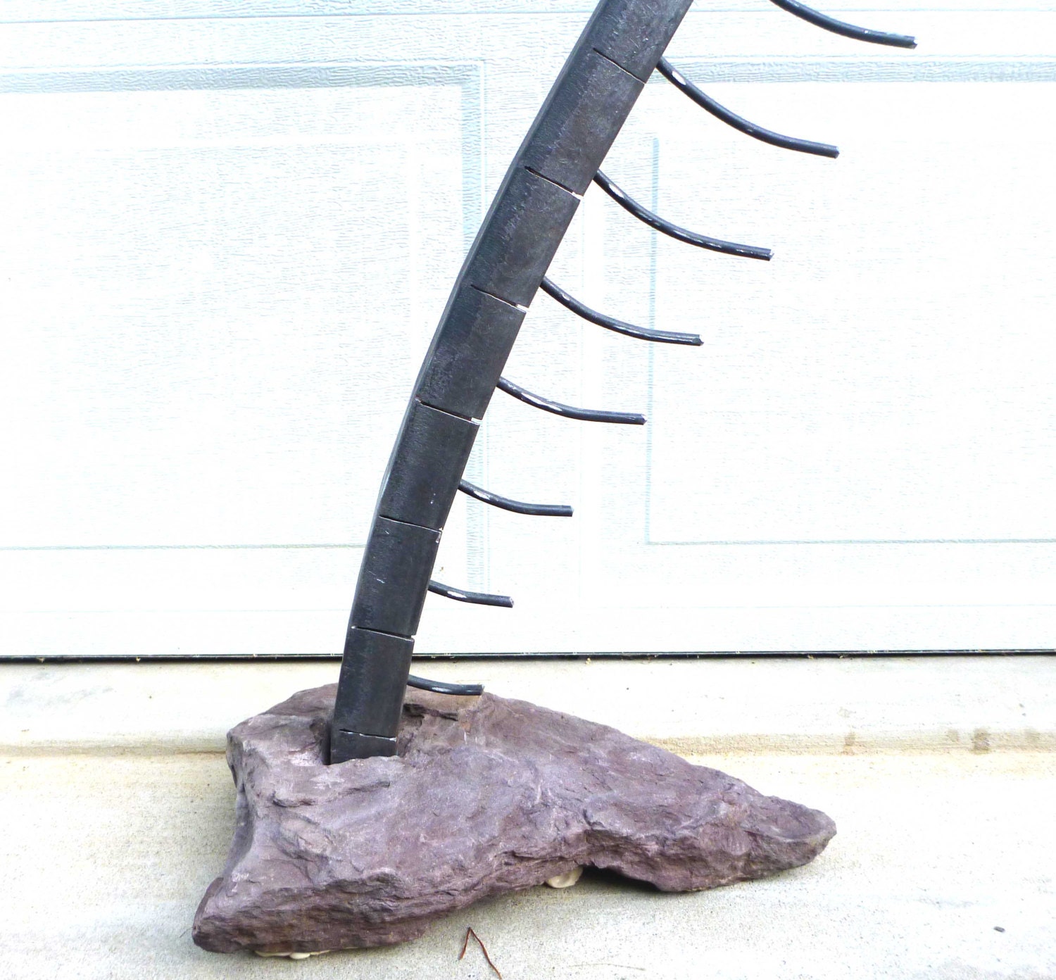 Outdoor Abstract Rock and Metal Scultpure Yard Art or | Etsy