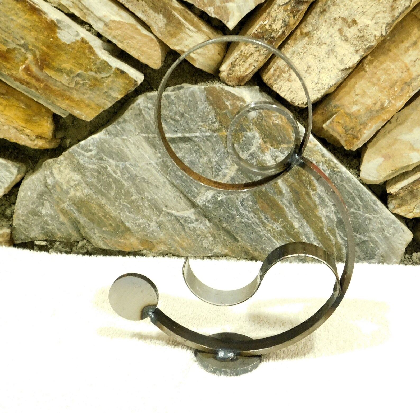 Modern Abstract metal ring sculpture | Etsy