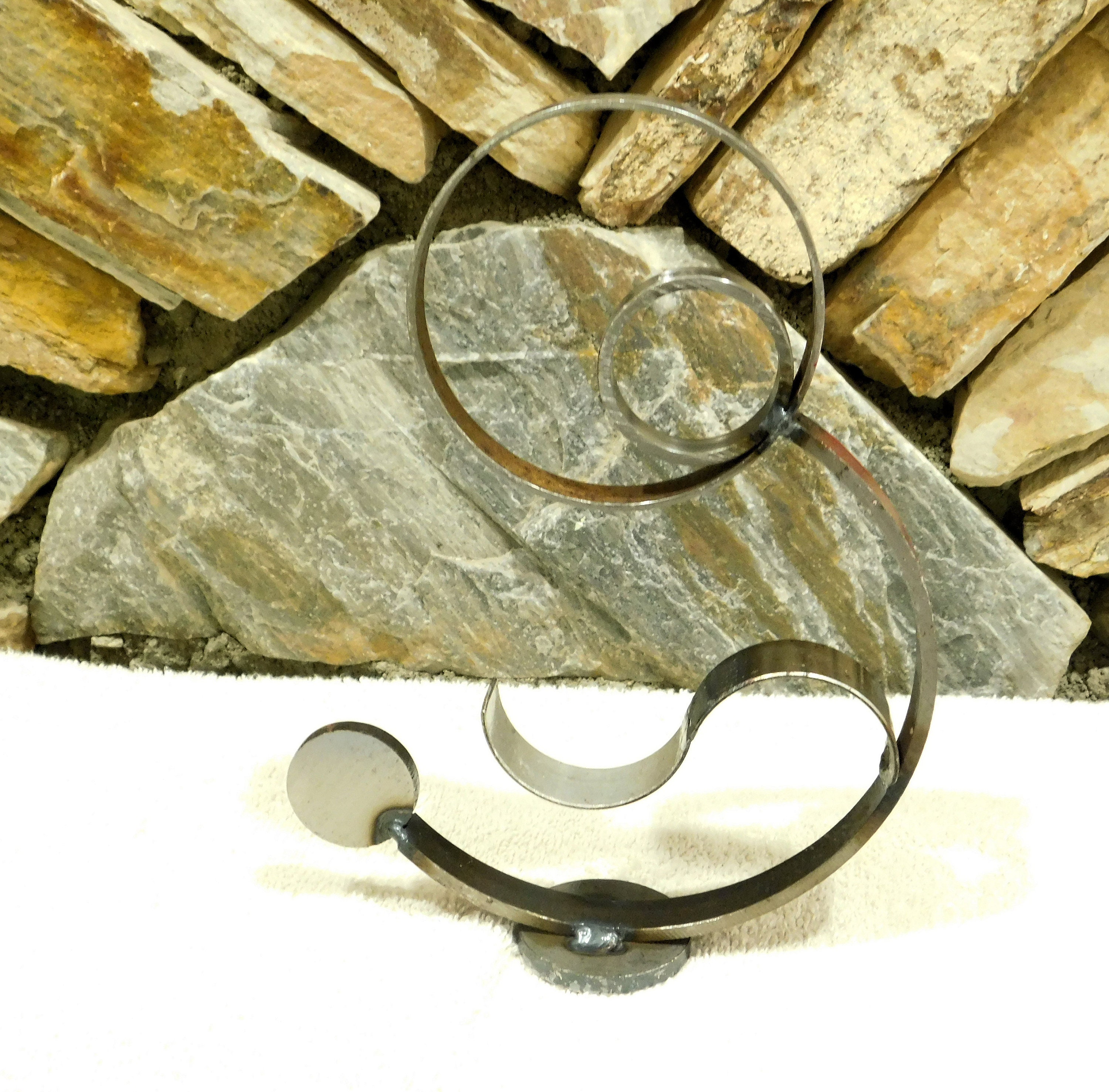 Modern Abstract metal ring sculpture | Etsy