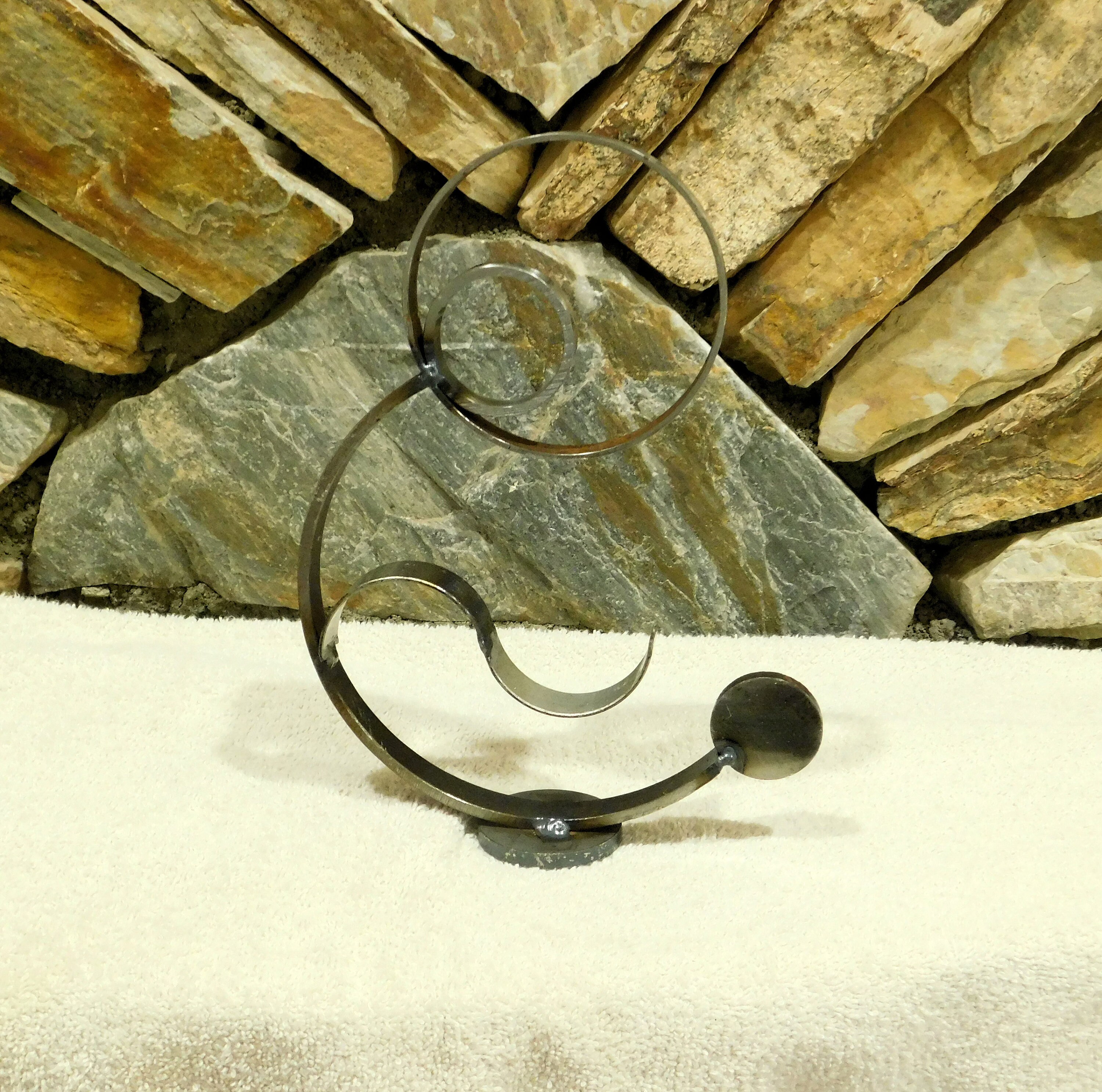 Modern Abstract metal ring sculpture | Etsy