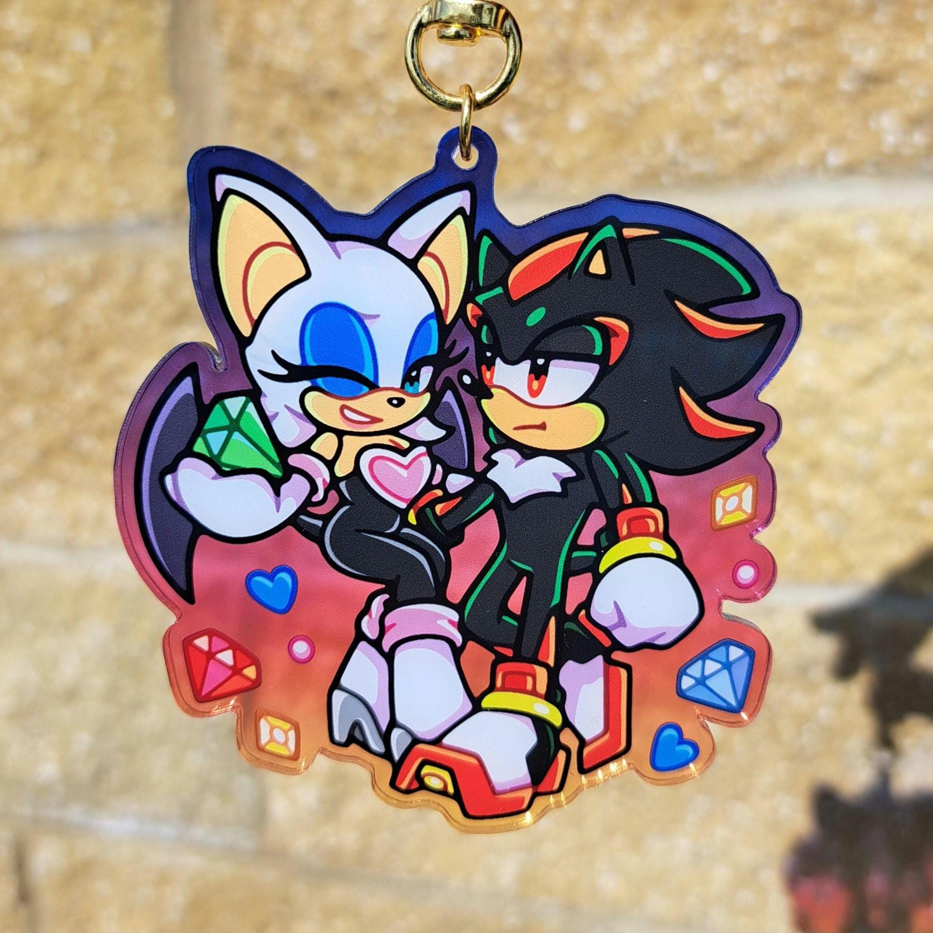 3.2" Sonic Pairs Double Sided Acrylic Keychains - Etsy