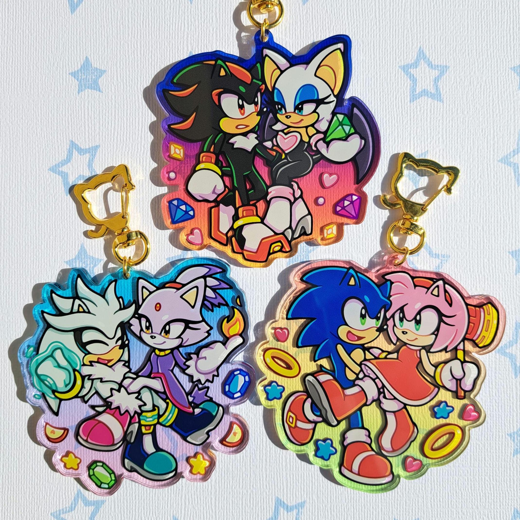 3.2" Sonic Pairs Double Sided Acrylic Keychains - Etsy