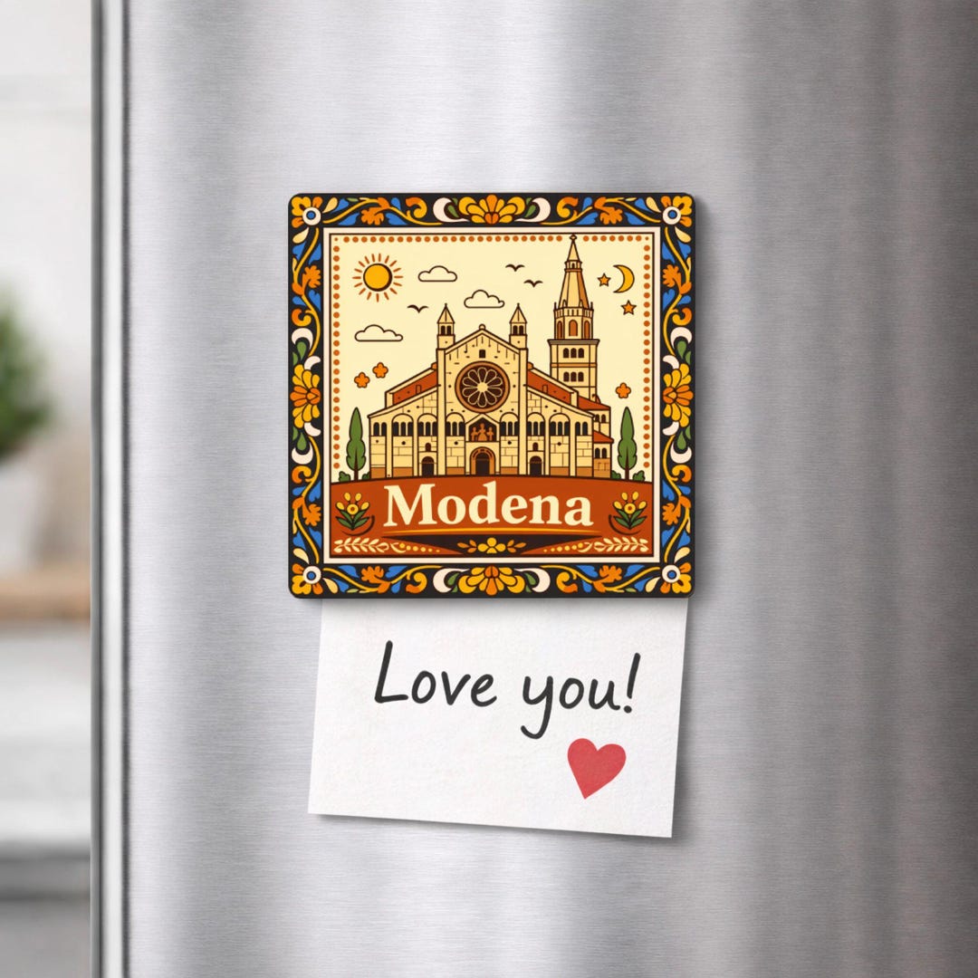 Modena Italy Fridge Magnet, Cathedral Souvenir, Emilia Romagna Travel ...