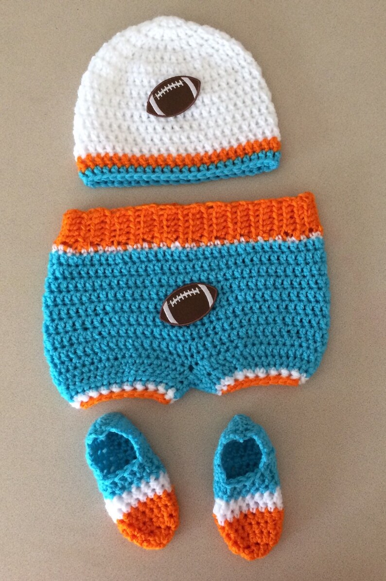 Miami Dolphins Inspired Baby Crochet Gift Set - Etsy