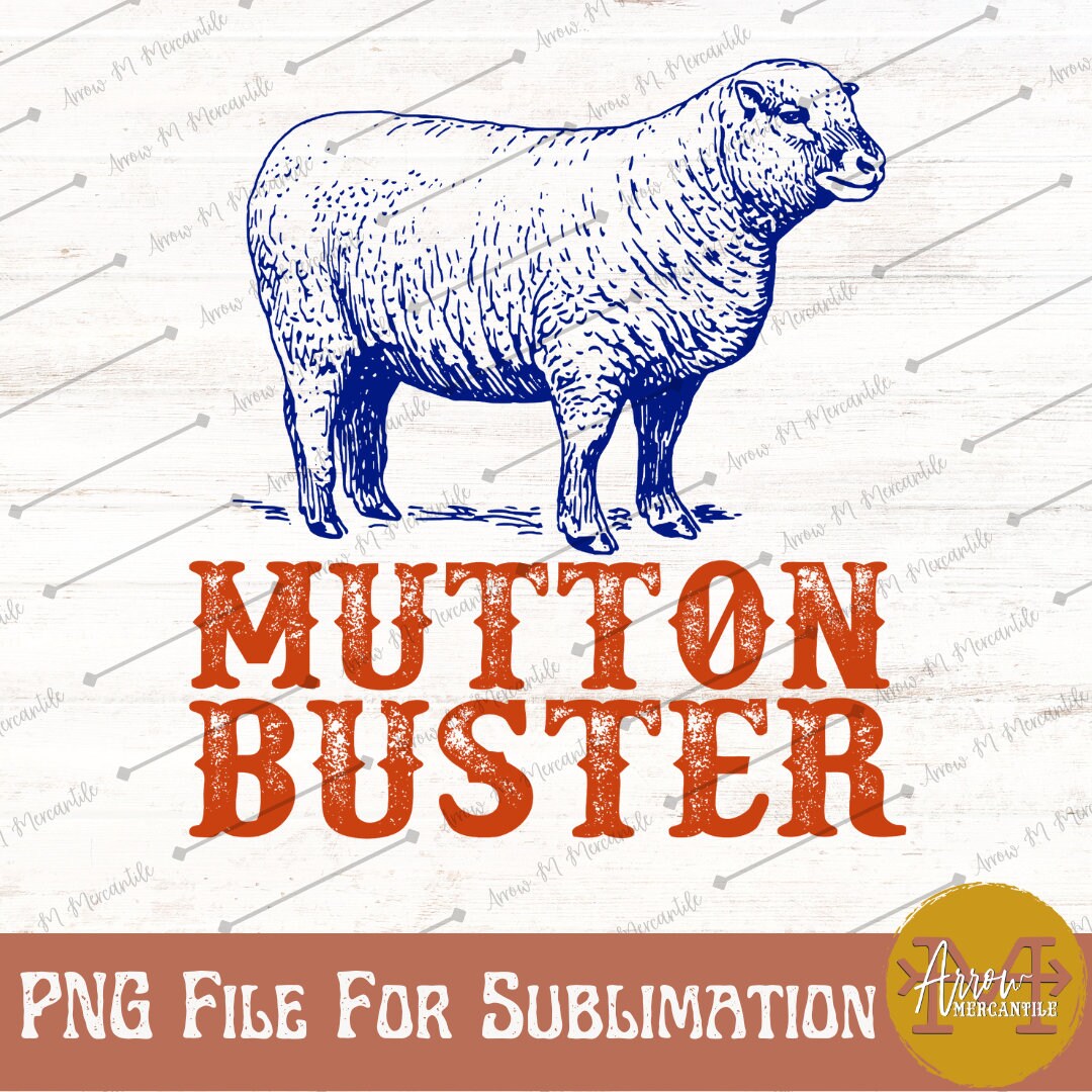 Mutton Buster Sheep Rider Rodeo Digital Download Sublimation PNG DTF ...