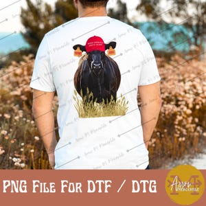 Angus Cow Trump MAGA Hat 2024 PNG: Sublimation/dtf Design (digital ...
