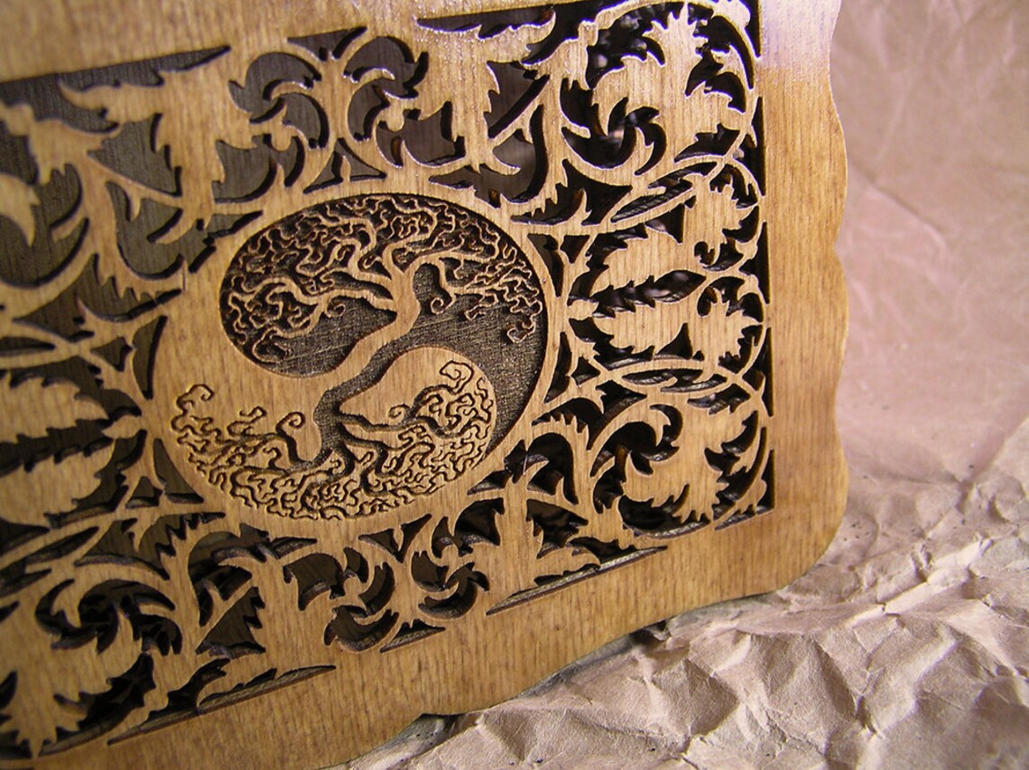 Tree of Life Decorative Scrollwork Box - Etsy Australia