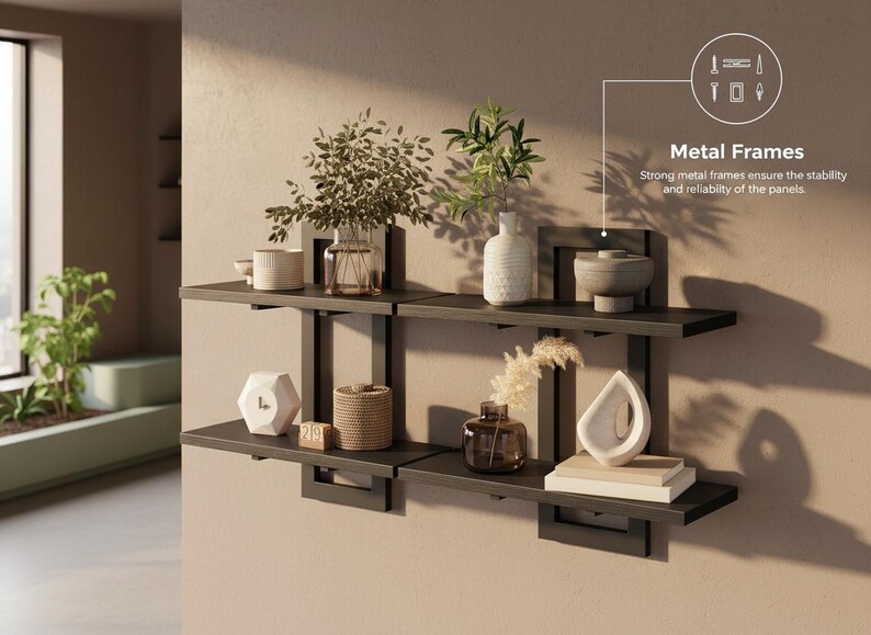 Floating Shelf Geometrical Shapes Book Shelf, Crystal Display ...